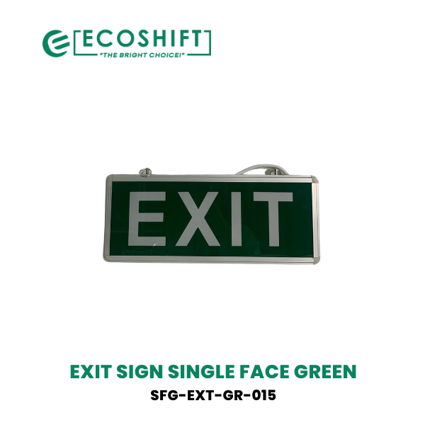 LED Exit Light Glass Exit Word Single Face - Ecoshift Corporation